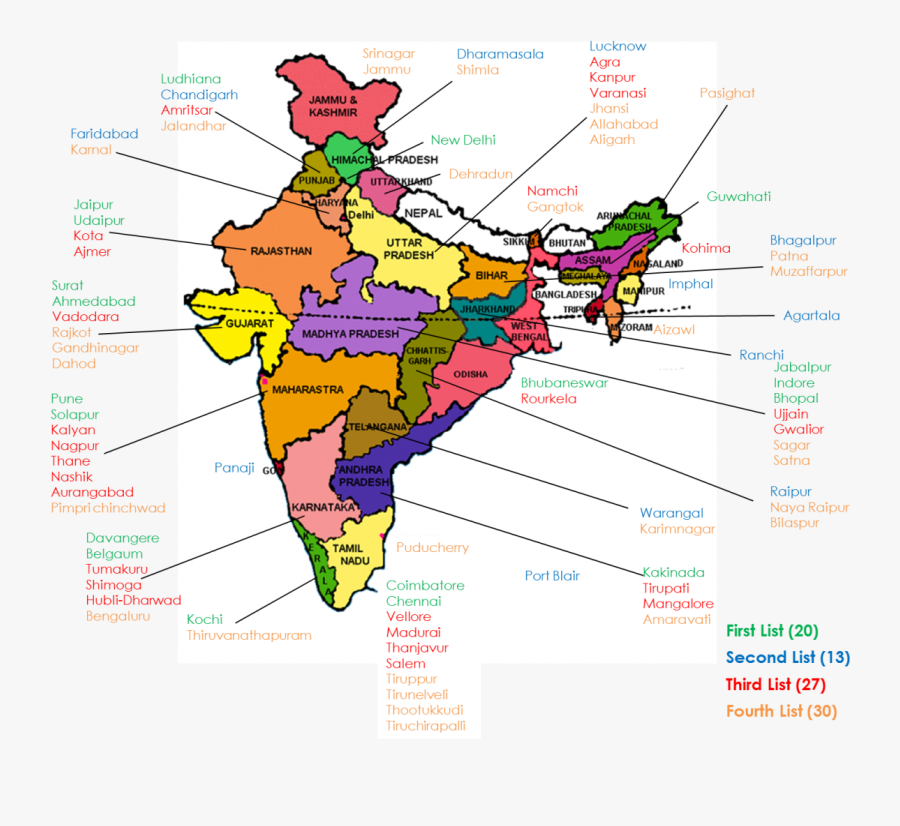 Transparent India Map Png - Marked Political Map Of India , Free ... Transparent India Map Png - Marked Political Map Of India , Free ...