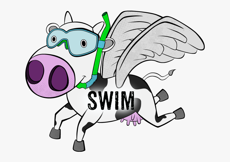 Flying Cows Peanut Butter - Cartoon , Free Transparent Clipart - ClipartKey