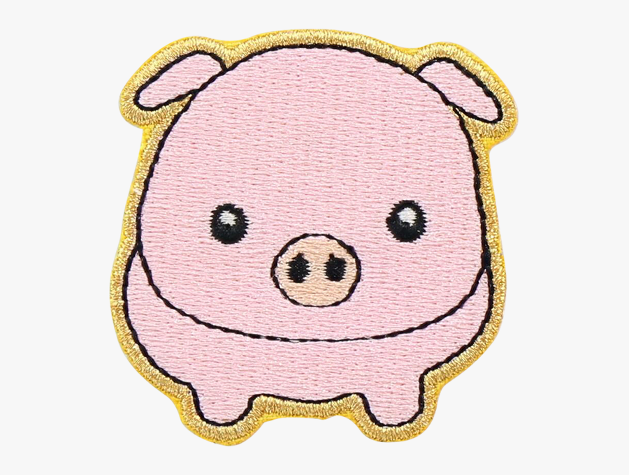 Pig Sticker Patch - Cartoon , Free Transparent Clipart - ClipartKey
