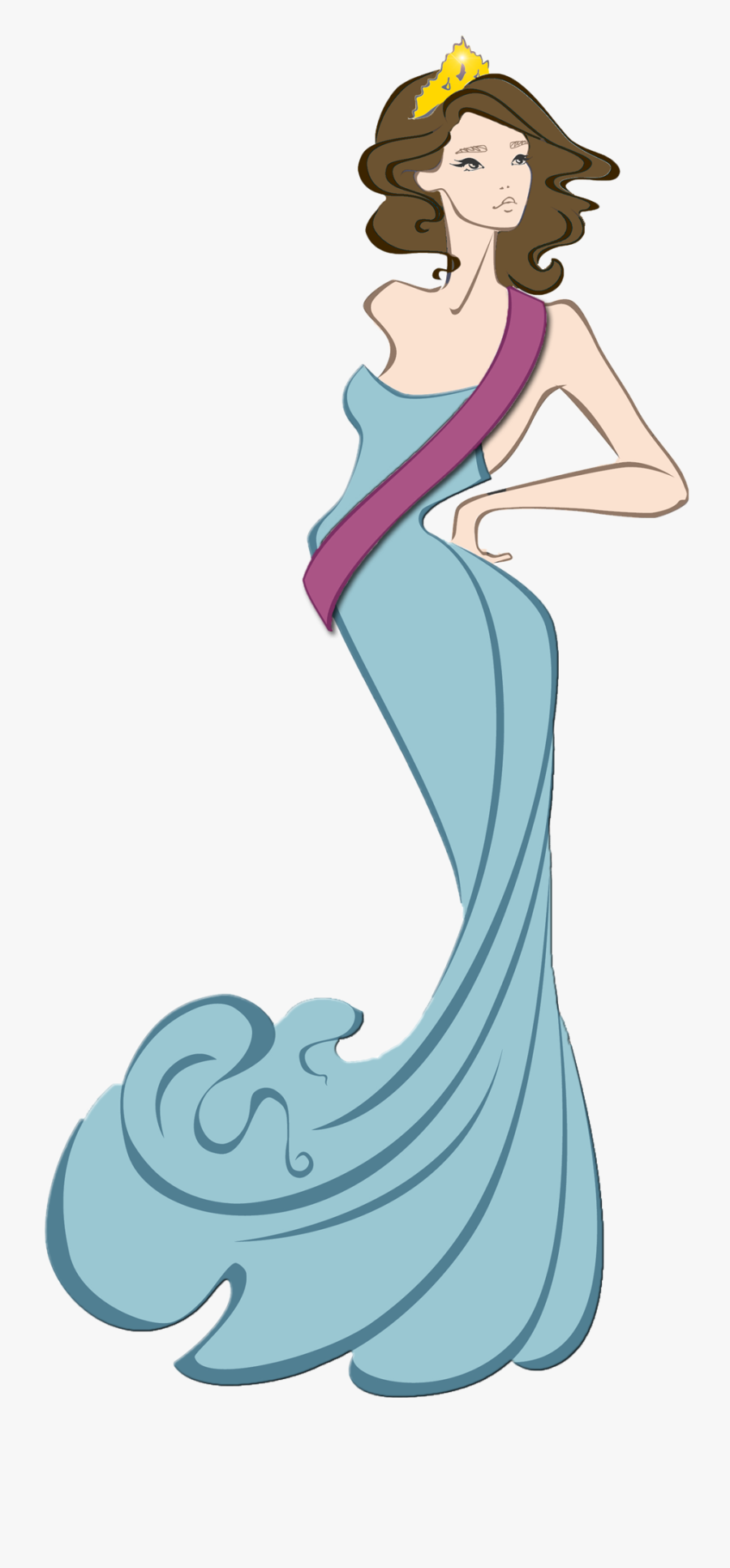 Transparent Woman Cartoon Png - Beauty Pageant Cartoon Png , Free ...