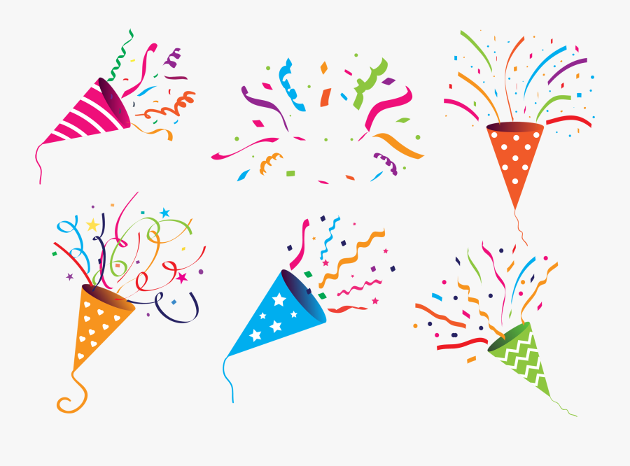 Party Popper Vector Graphics Clip Art Birthday - Transparent Background ...