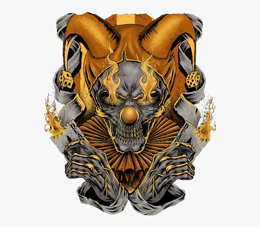 #clown #skull #flames #fire #palhaço #caveira #esqueleto - Badass ...