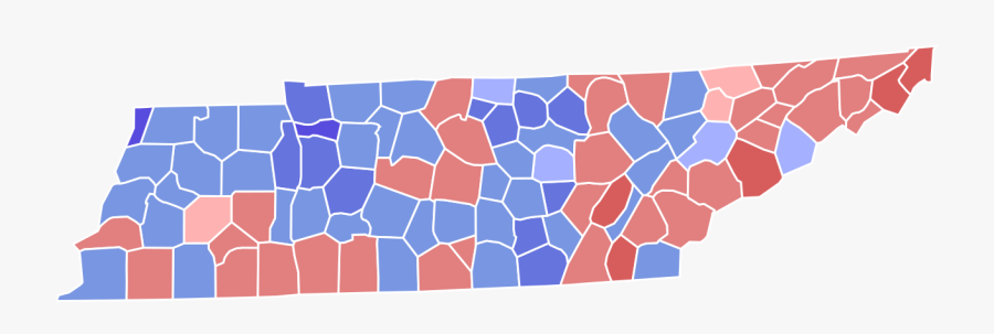 Tennessee 2016 Election By County , Free Transparent Clipart - ClipartKey