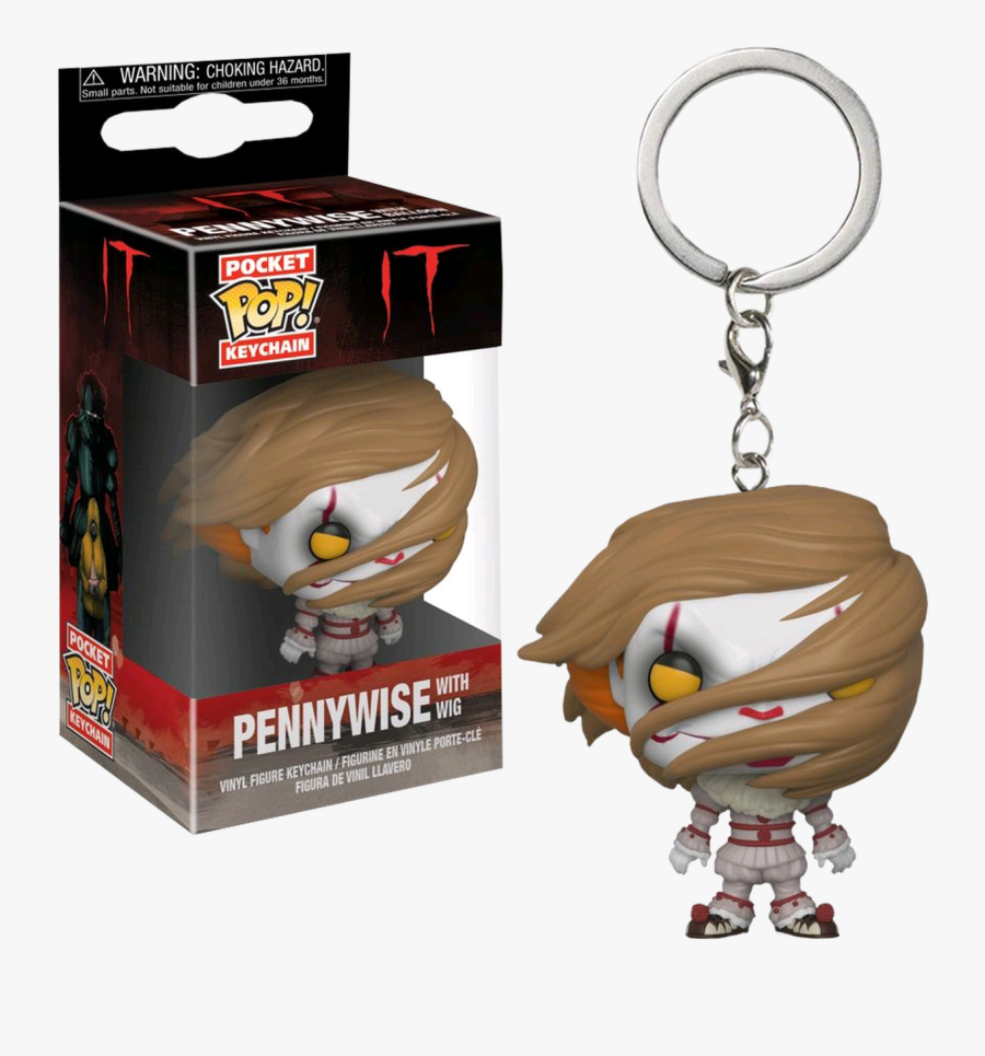 It - Pennywise Funko Keychain With Wig , Free Transparent Clipart ...