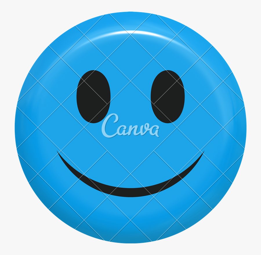 Clip Art Blue Happy Face - Blue 3d Smiley Face , Free Transparent ...