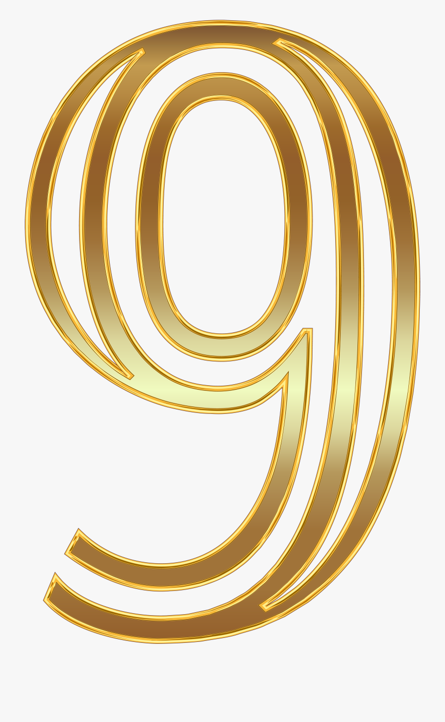 Number Gold Png Clip - Gold Number 9 Transparent , Free Transparent ...