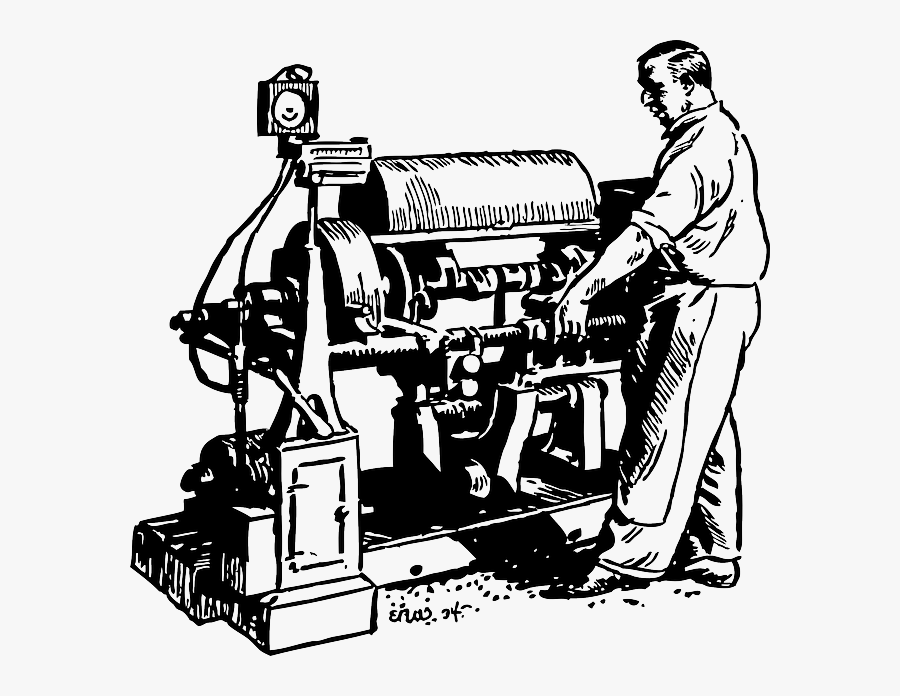 Working Outline, Man, Male, Automatic, Machine, Work, - Man Working On ...