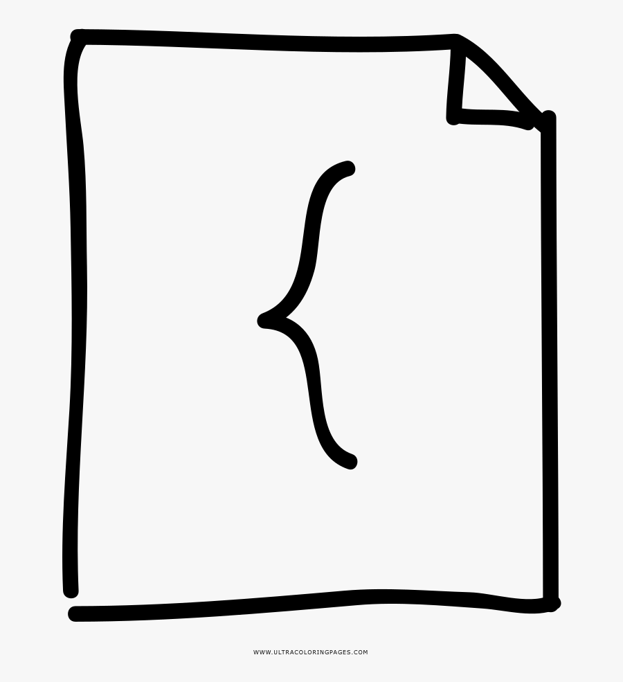 Left Curly Bracket Document Coloring Page , Free Transparent Clipart ...
