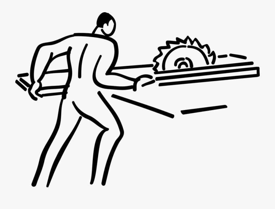 Vector Illustration Of Forestry Industry Worker In , Free Transparent ...