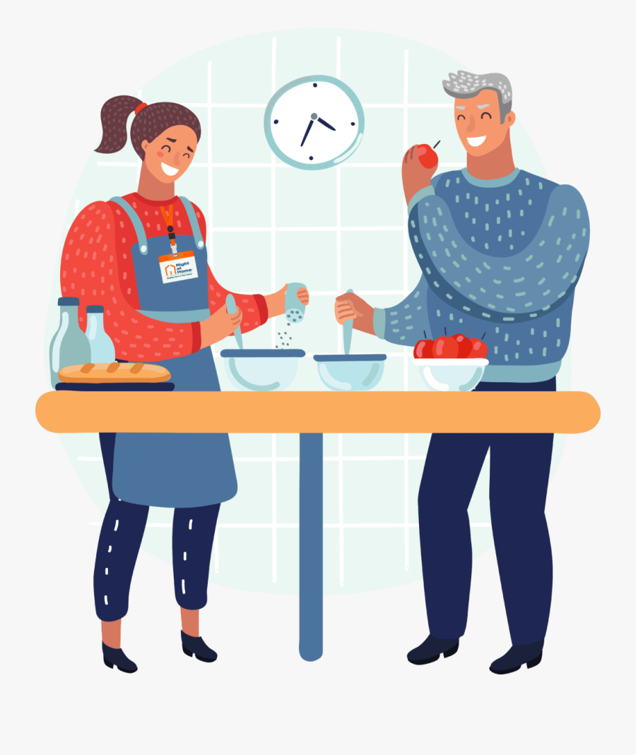 Funny Woman Cooking Cartoon , Free Transparent Clipart - ClipartKey