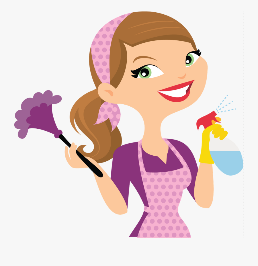 Cleaning Lady Cartoon Clipart , Png Download - Cleaning Lady Cartoon ...