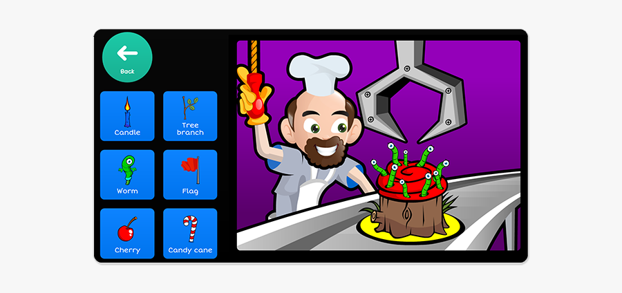 A Chef Makes A Cake With Worms In The Icing - Cartoon , Free ...