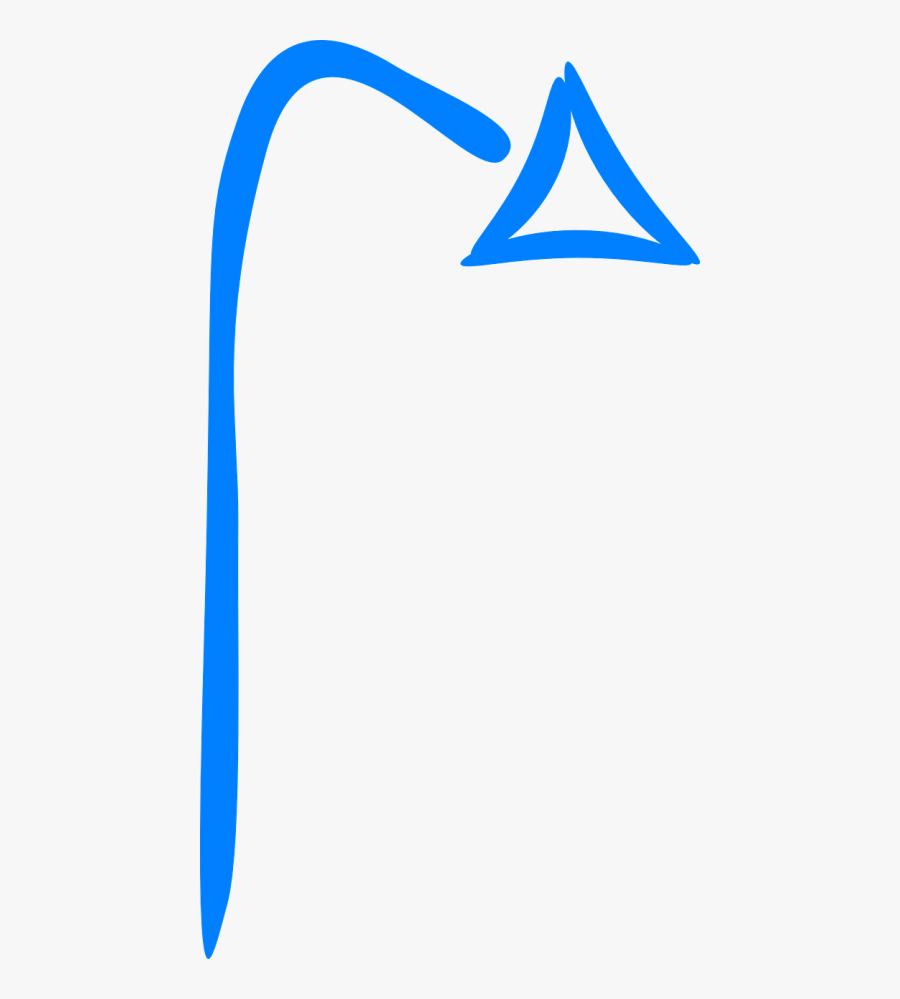 Hand Drawn Blue Arrow Clipart , Png Download - Right Turn Arrow ...