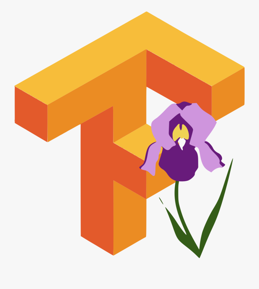 The Tensorflow Logo With An Iris Depicted In Front - Tensorflow Logo ...