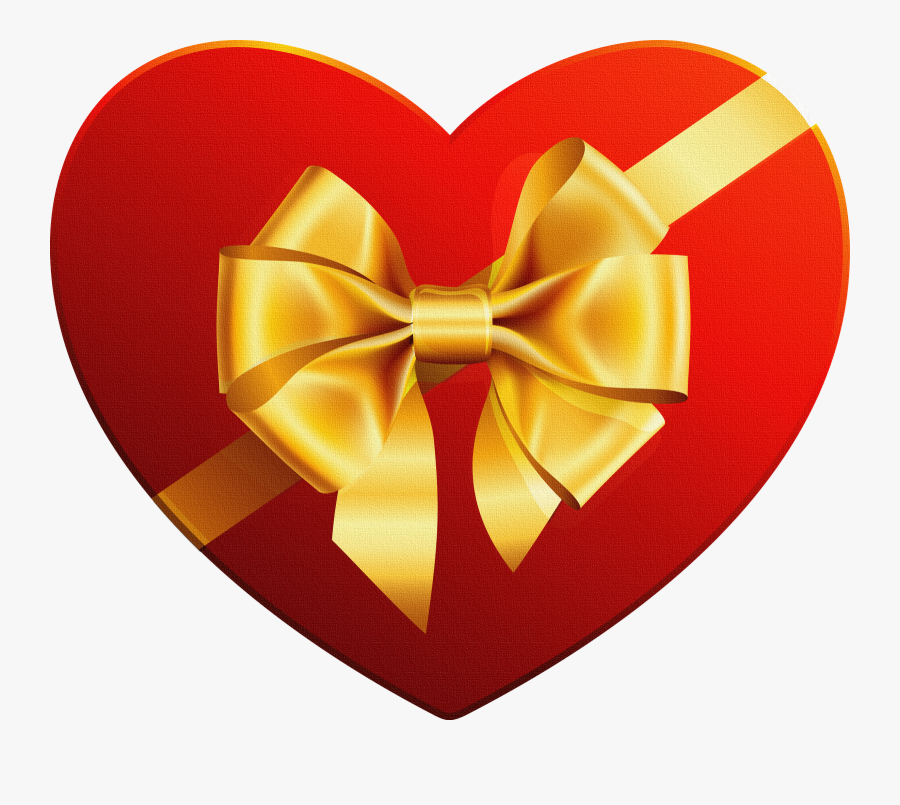 Heart With Gift Ribbon , Free Transparent Clipart - ClipartKey
