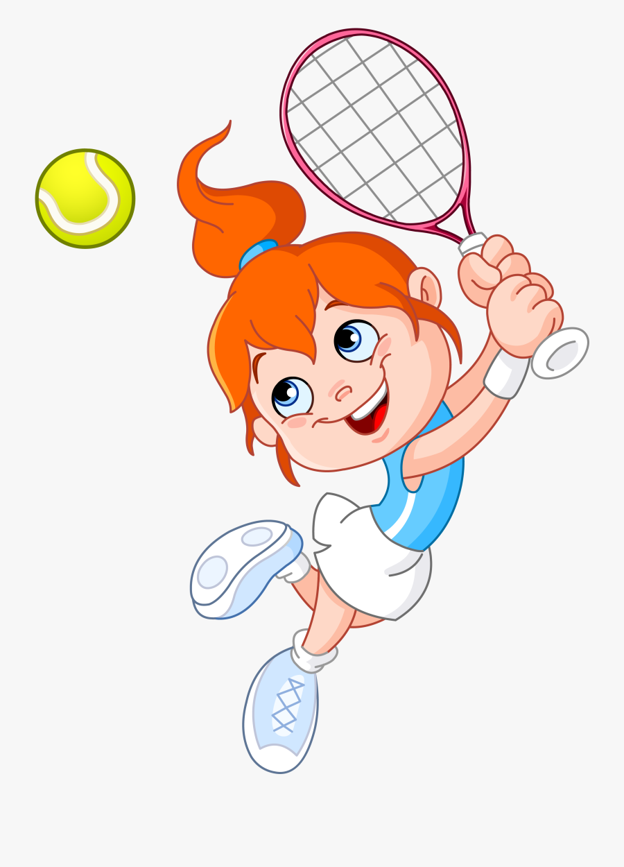Tennis Girl Racket Cartoon , Free Transparent Clipart - ClipartKey
