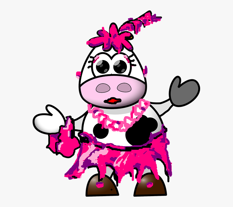 Dressed Cow Pic Clip Art At Clker - Cartoon Cow , Free Transparent ...