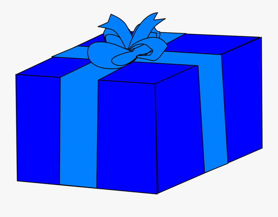 Blue Gift Box Clip Art At Clker - Blue Gift Box Clipart , Free ...