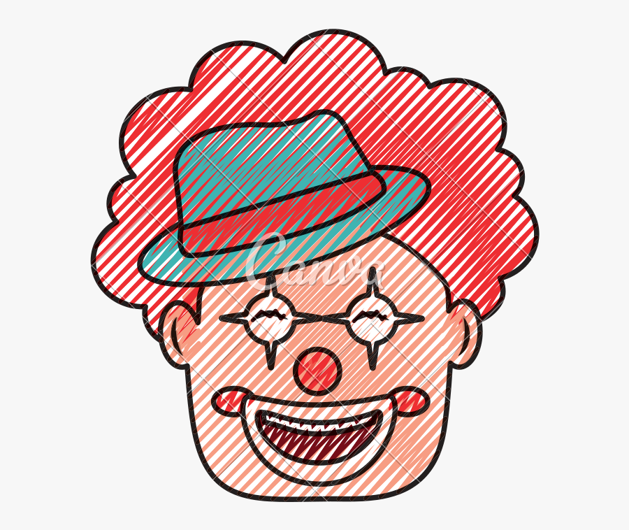 Clowns Drawing Two Face - Drawing A Smiling Clown , Free Transparent ...
