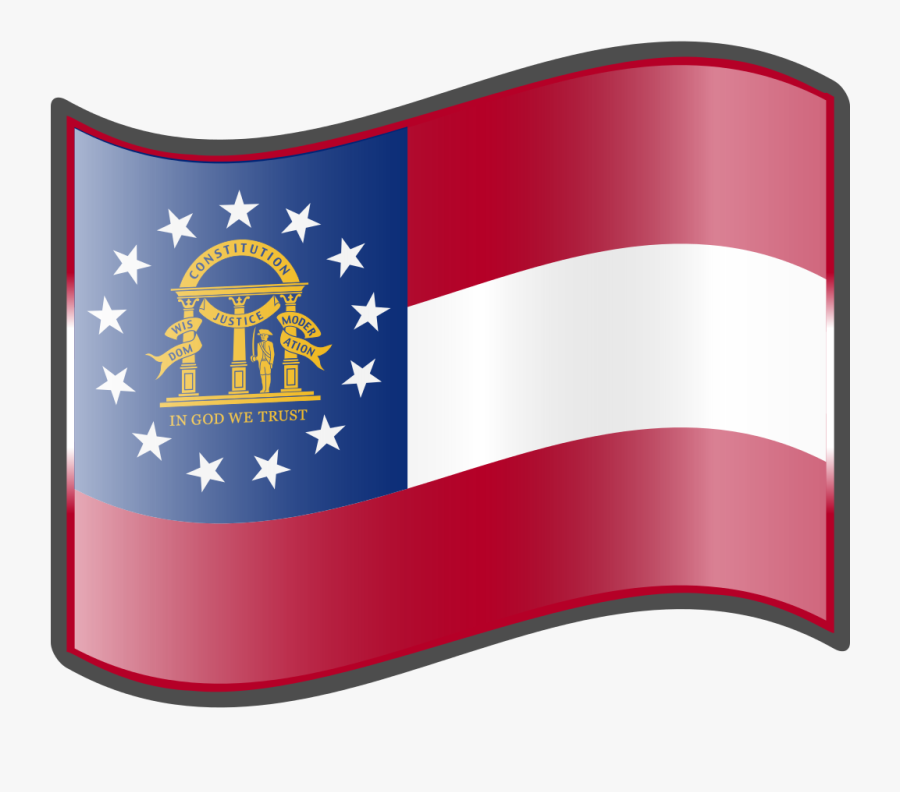 Transparent Georgia Flag Png - Georgia State Flag Drawing , Free ...