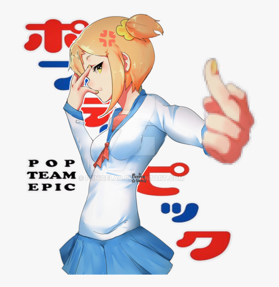 Crunchyroll Pop Team Epic - Cartoon , Free Transparent Clipart - ClipartKey