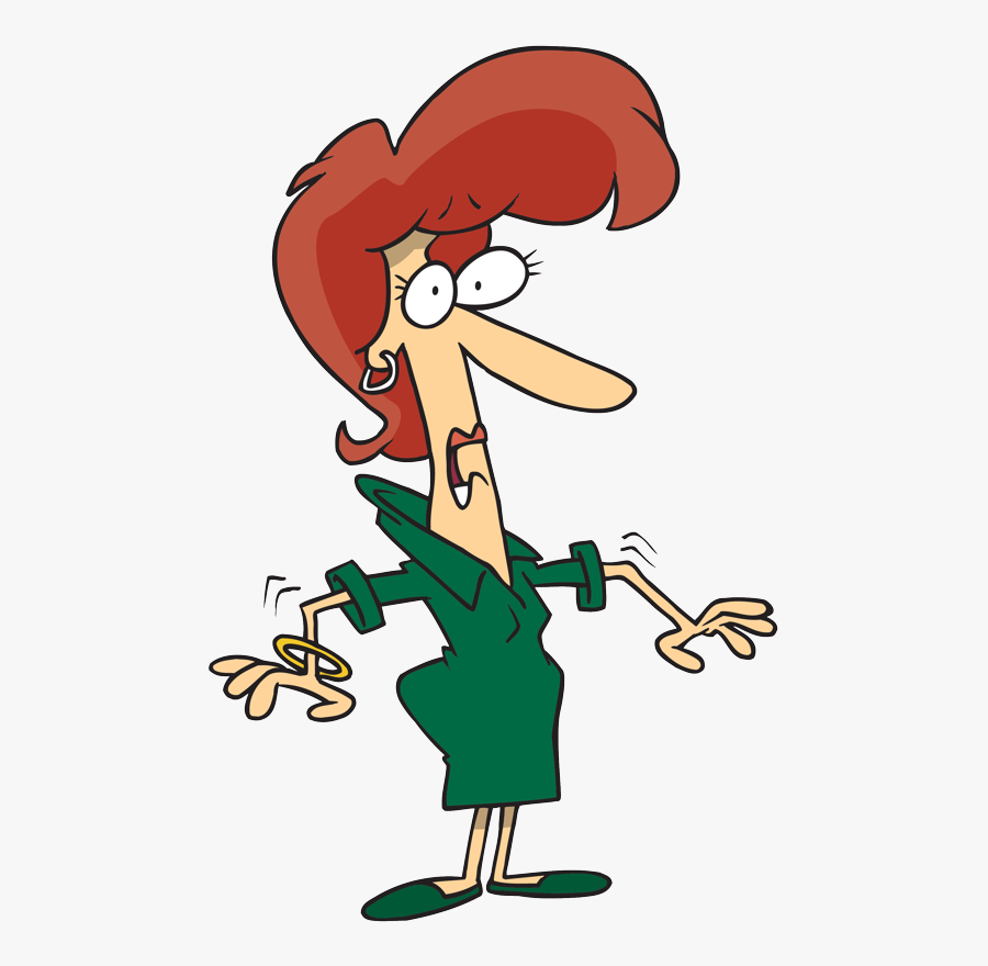 Surprised Lady - Cartoon , Free Transparent Clipart - ClipartKey