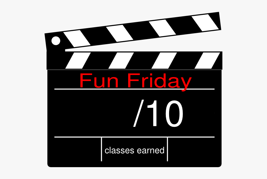 No Friday Fun - Clapper Board , Free Transparent Clipart - ClipartKey
