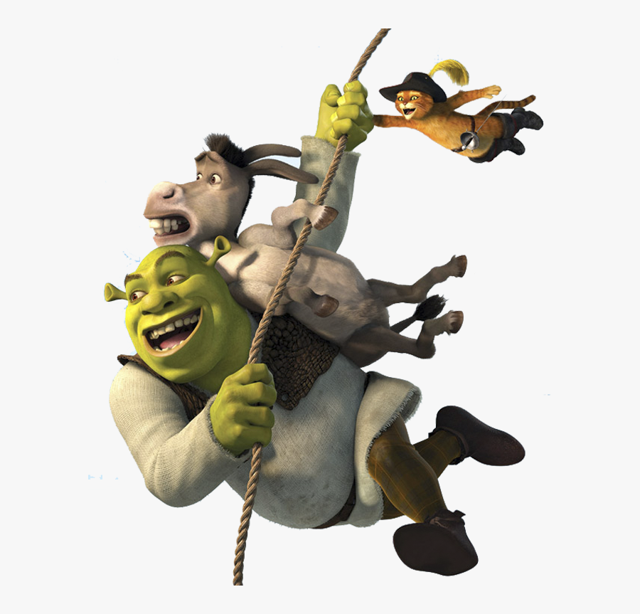 Shrek Clipart White Background - Shrek And Donkey And Puss , Free ...