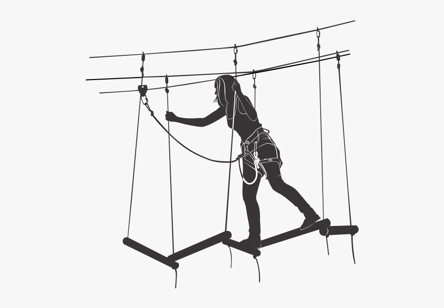 Clip Art Adventure Park Rope Transprent - Rope Course Free Vector ...
