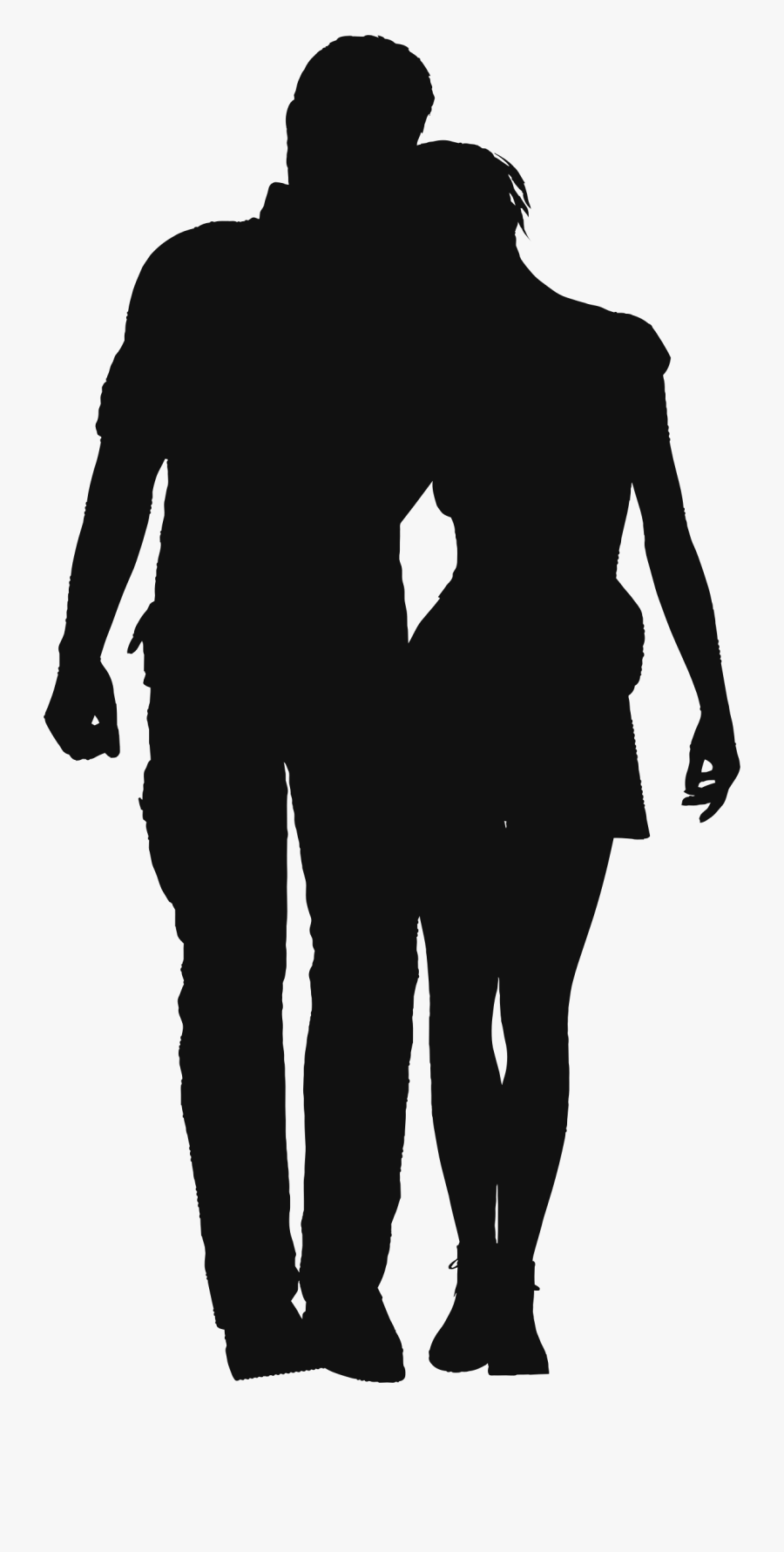 Shadow Clipart Couple - Black Shadow Couple Png , Free Transparent ...