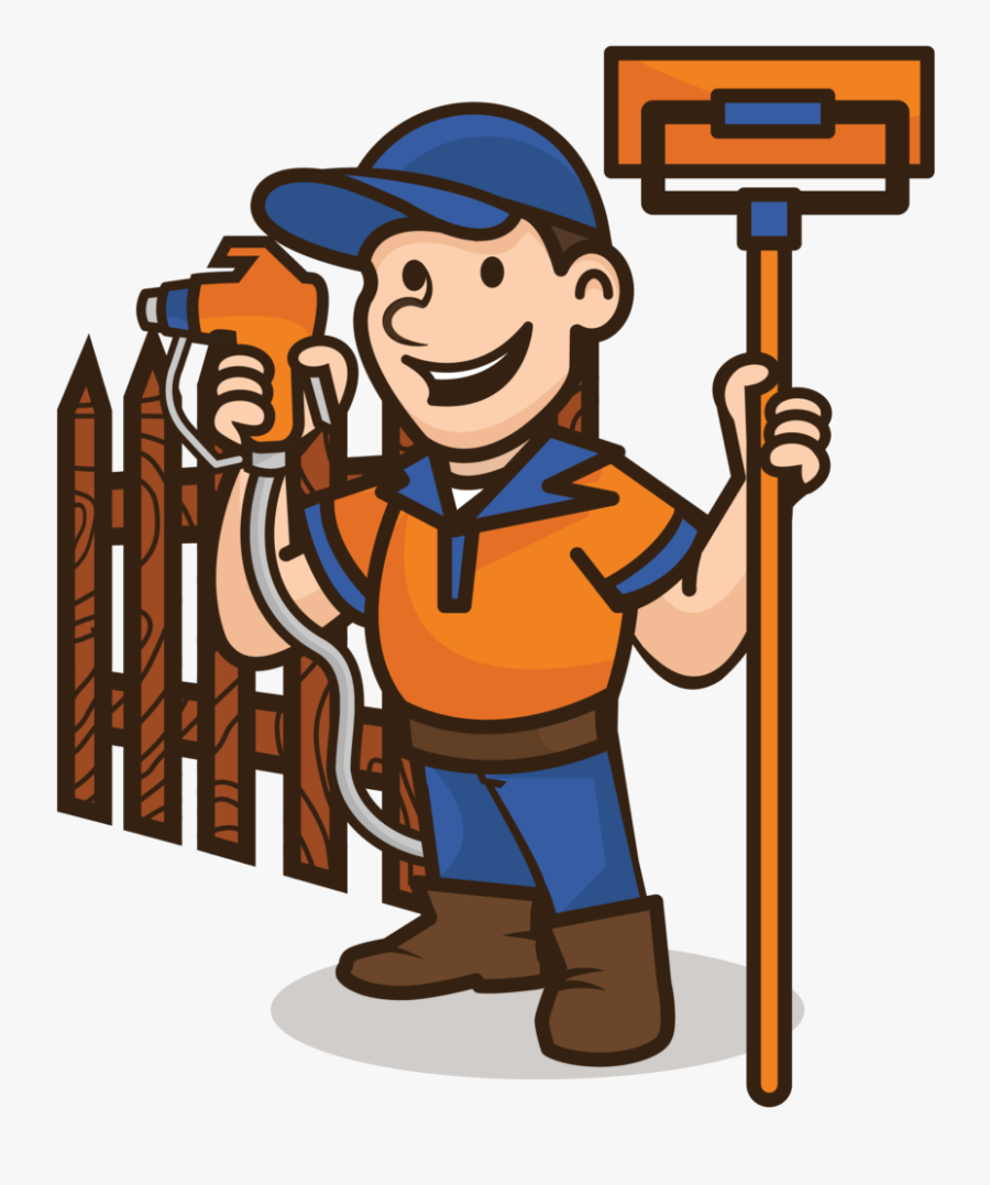 Cartoon Fence Staining , Free Transparent Clipart - ClipartKey