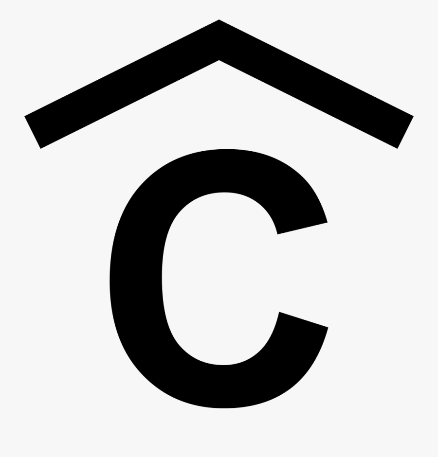 Capital Letter C With A Chevron Arrow On Top - Letra C En Negrita ...