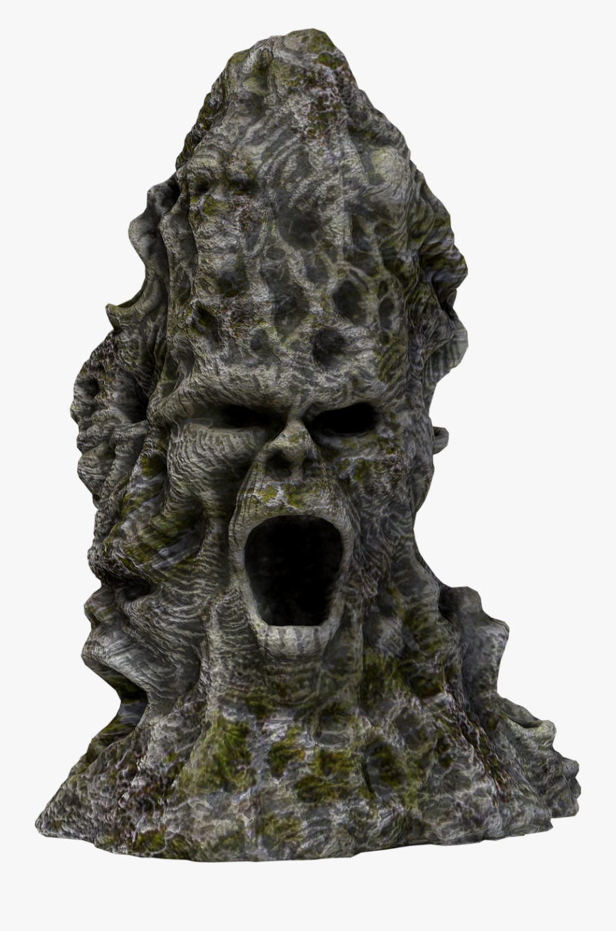 Transparent Screaming Face Png - Screaming Stone Face , Free ...