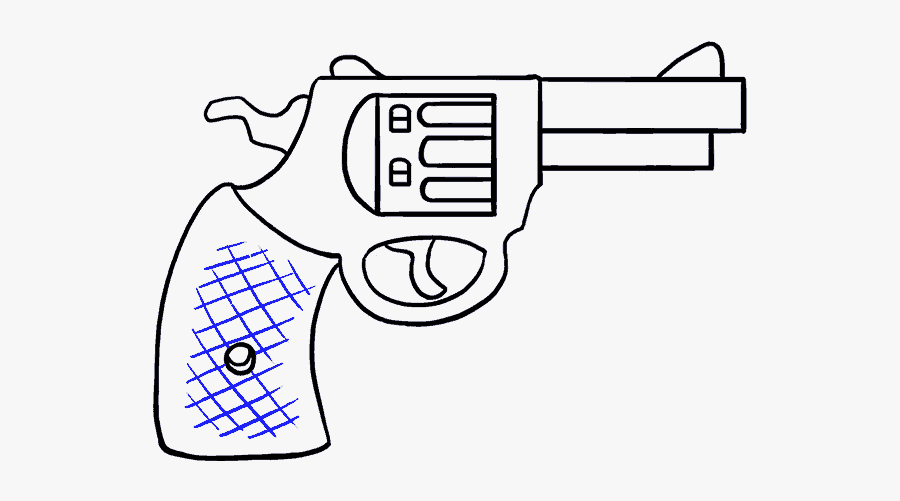 How To Draw Cartoon Revolver - Cartoon Gun Drawing , Free Transparent ...