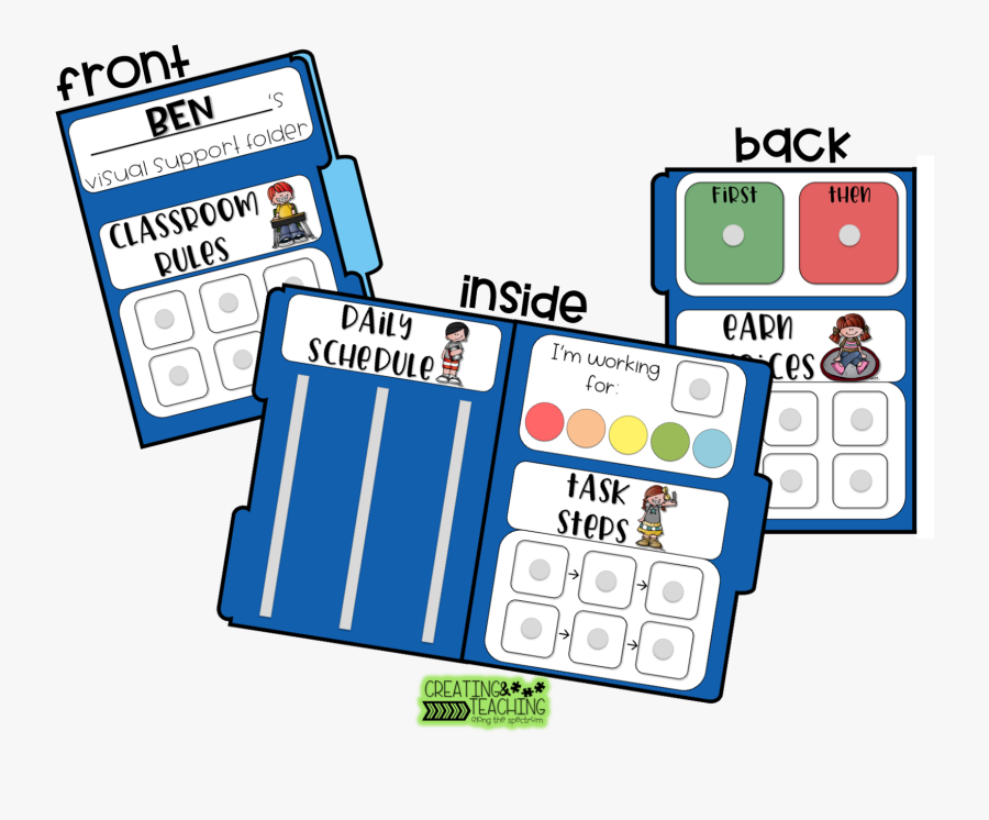 File Folder Visual Schedule , Free Transparent Clipart - ClipartKey