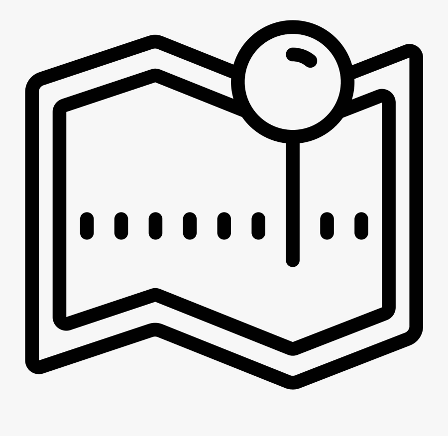 This Is A Picture Of A Folded Paper That Is Taller - Map Broken Line ...