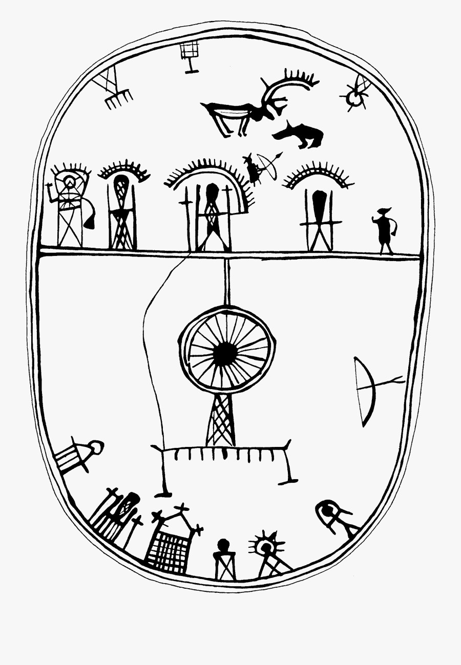 Sámi Mythology Shaman Drum Samisk Mytologi Schamantrumma - Cartoon ...