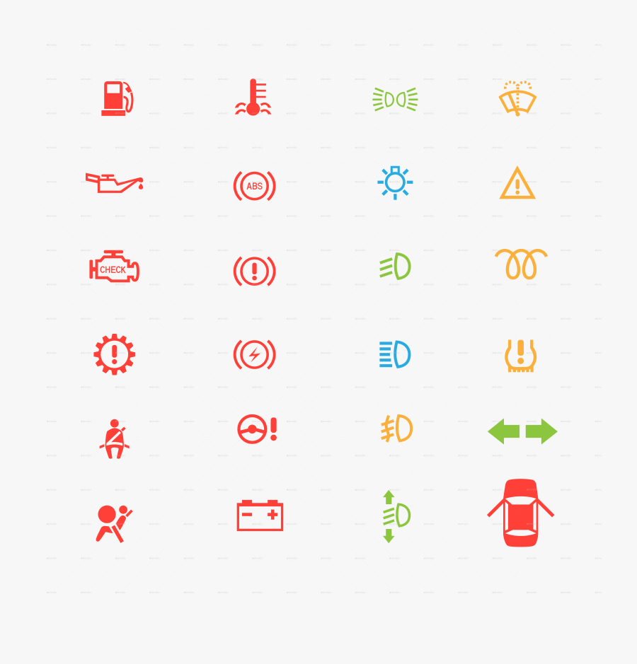 Control Panel Icon - Car Dashboard Symbols Png , Free Transparent ...