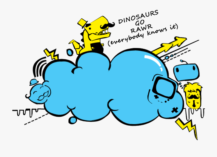 Dinosours Go Rawr - Cartoon , Free Transparent Clipart - ClipartKey