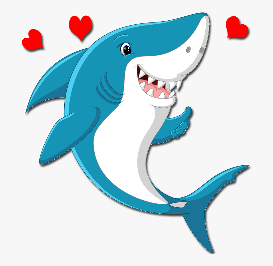 Cute Cartoon Shark Clipart , Png Download - Shark Eating Fish Cartoon ...
