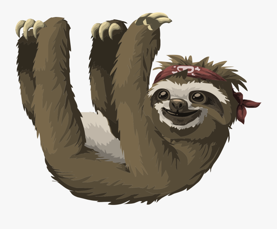 Free Cool Sloth Clip Art - Pygmy Three Toed Sloth Cartoon , Free ...