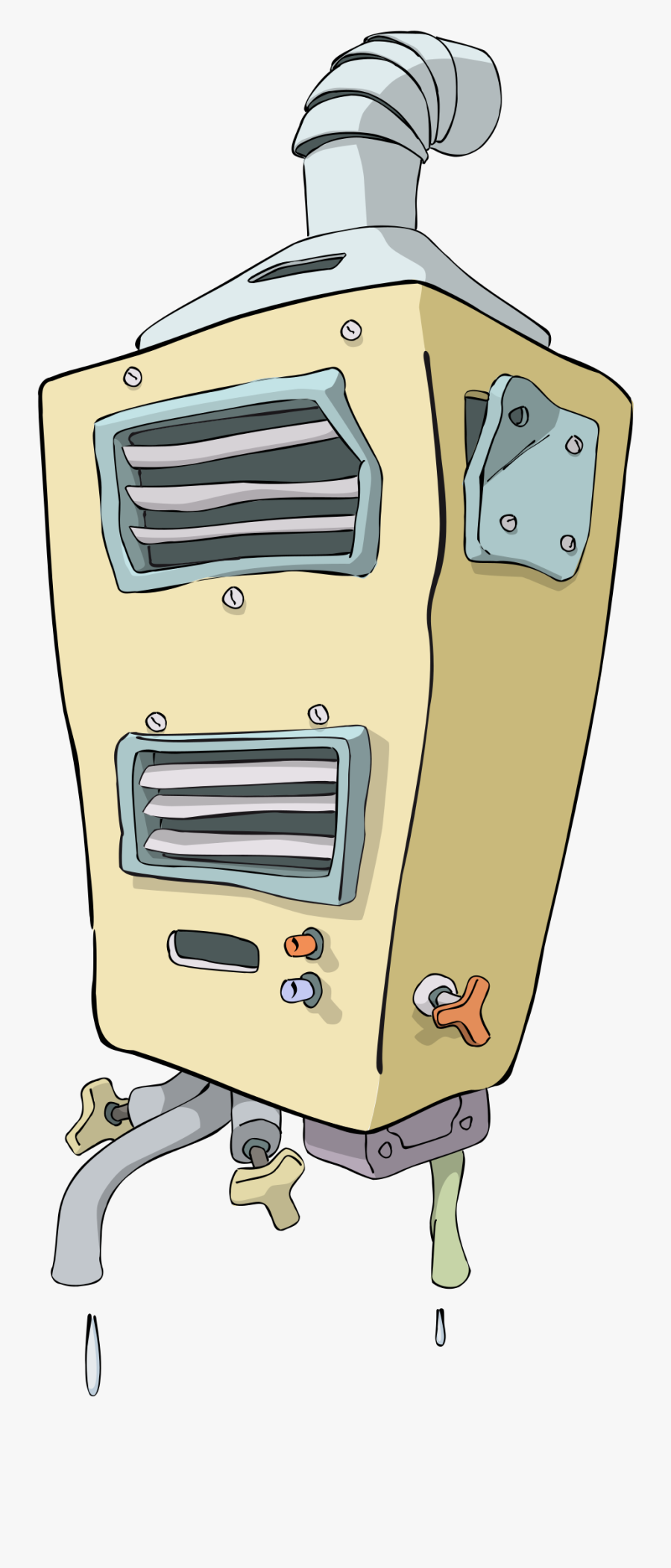 Clipart - Hot Water Heater Cartoon , Free Transparent Clipart - ClipartKey