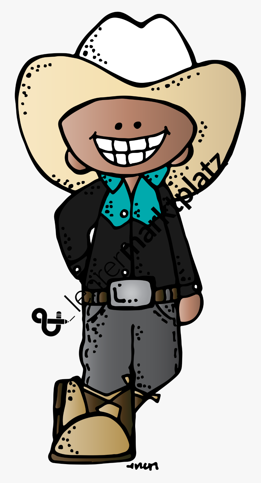 Graphic Freeuse Clip Art Cowboys Und Cowgirls Farbig - Melonheadz ...