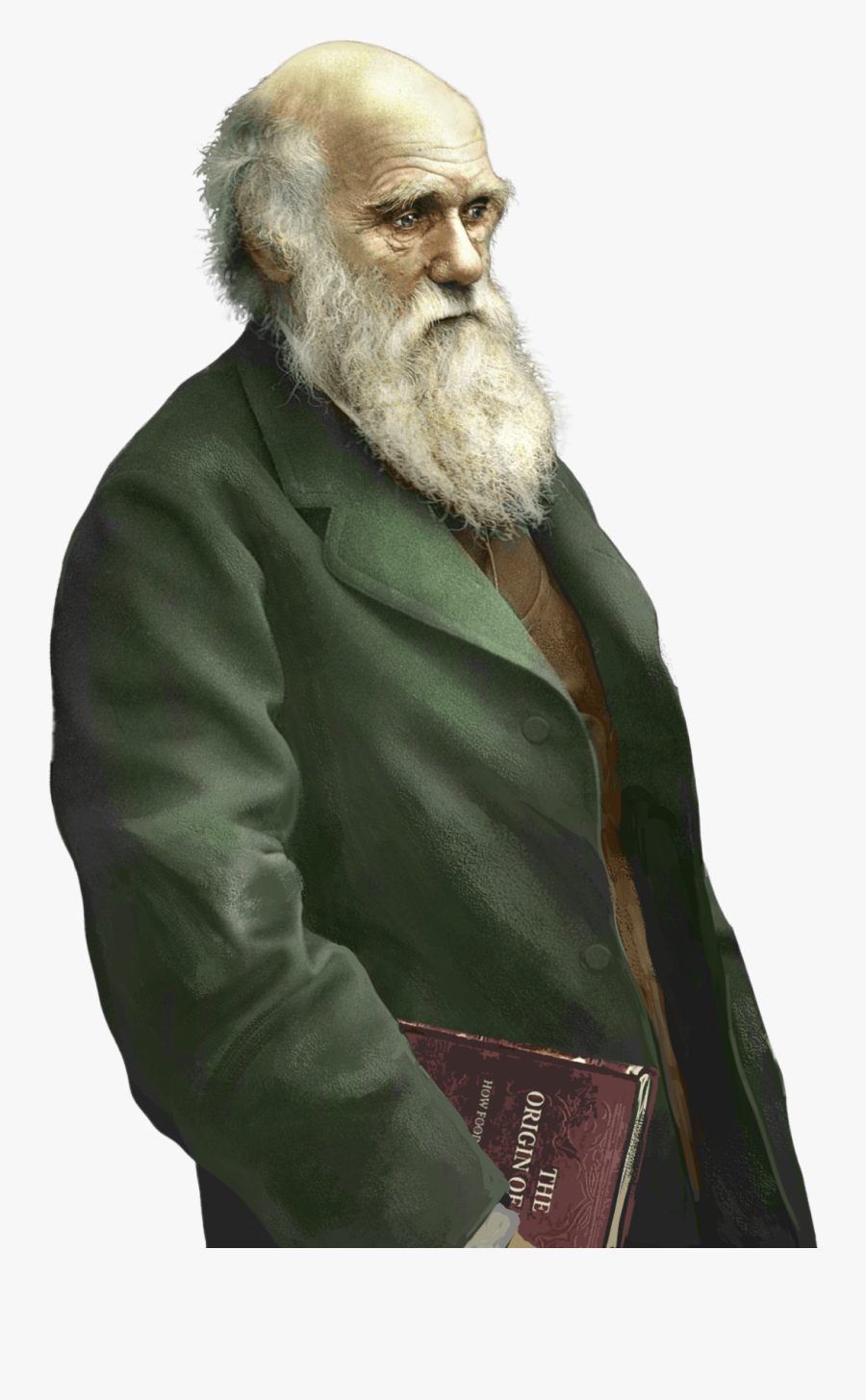 Charles Darwin Holding The Origin Of Species - Charles Darwin , Free ...
