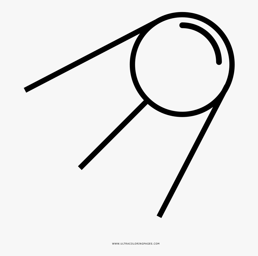 Sputnik Página Para Colorear - Line Art , Free Transparent Clipart ...