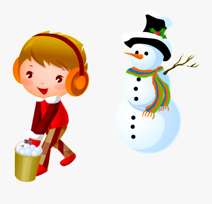 Winter Snowman Cartoon Transparent - 卡通 , Free Transparent Clipart ...