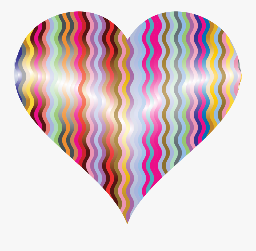 Colorful Wavy Heart Clip Arts - Illustration , Free Transparent Clipart ...
