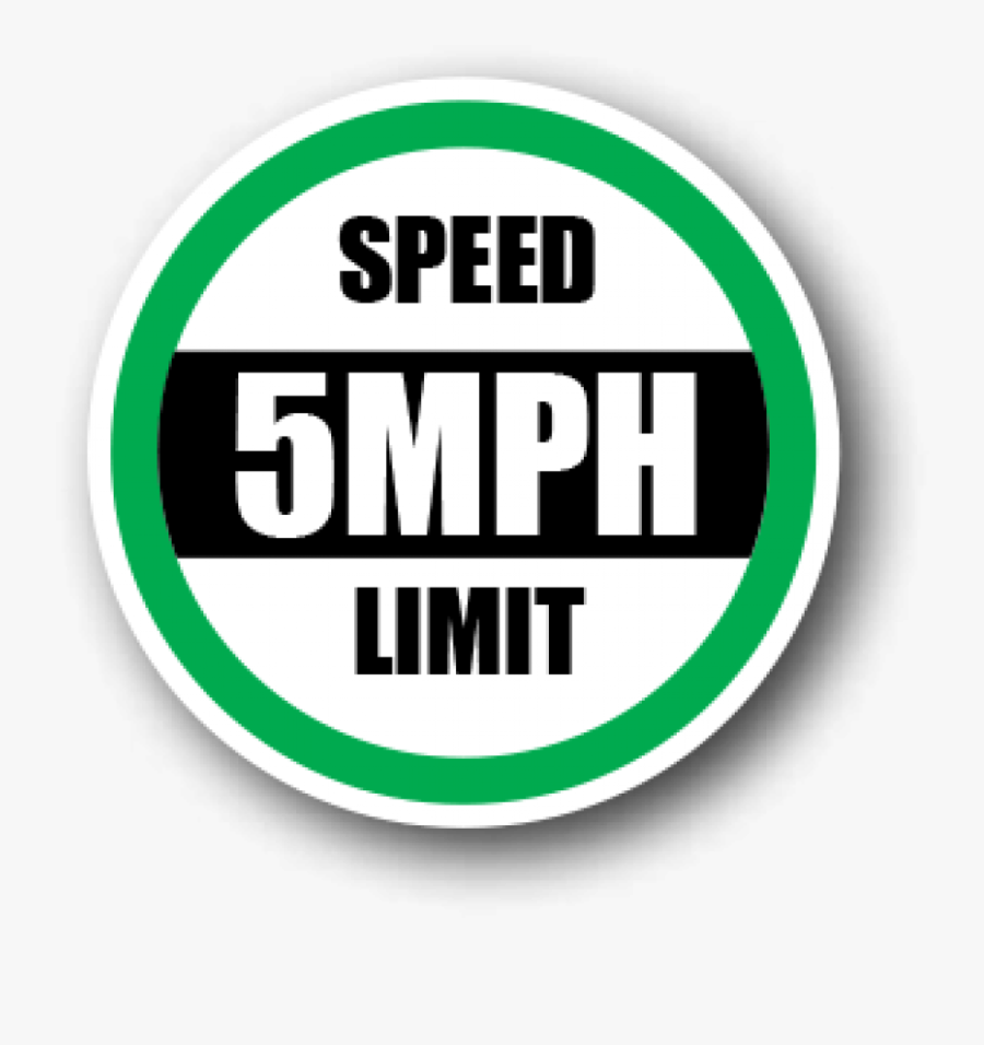 Safety Floor Signage, 5mph Speed Limit Sign - Circle , Free Transparent ...