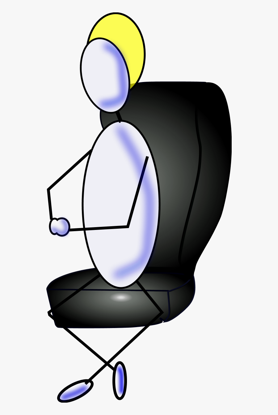 Man Sitting Chair Cartoon - Man Sitting On A Chaircartoon Vector , Free ...