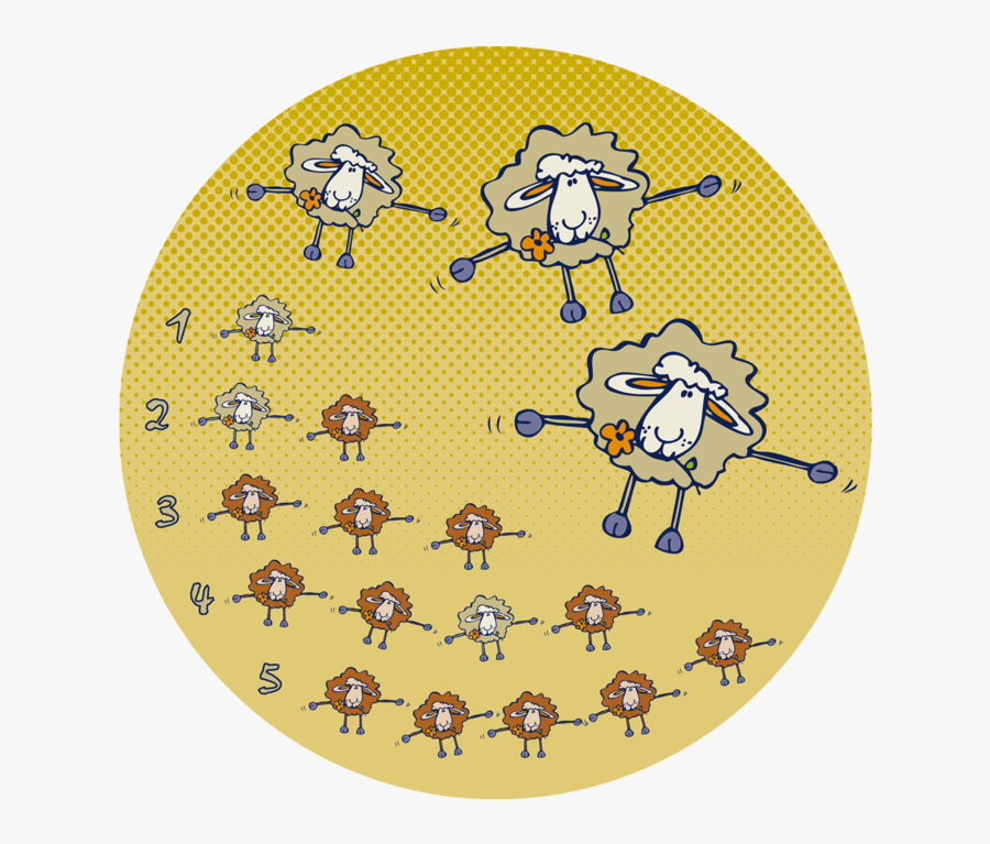 Counting Sheep Round Placemat " Class= - Cartoon , Free Transparent ...